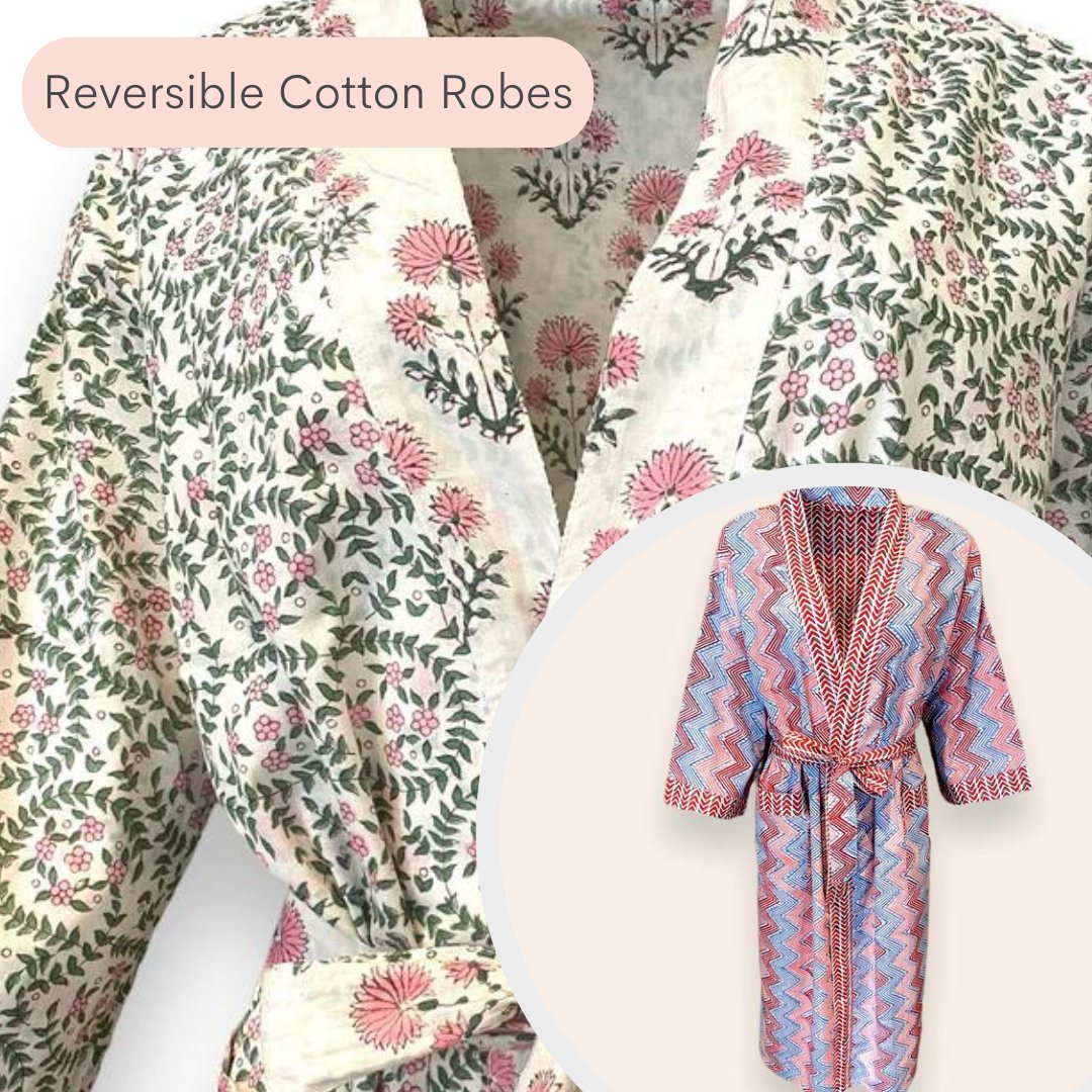 Reversible Cotton Robes/Kaftan – The Cottonist Ltd